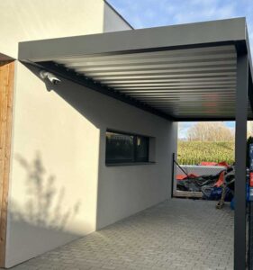 carport, kryté stání pro auto, hliníkový přístřešek na auto